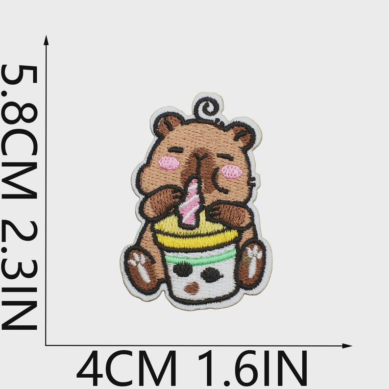 Cartoon Marmot & Capybara Patches | Embroidered Iron-on Badge for Kids ...