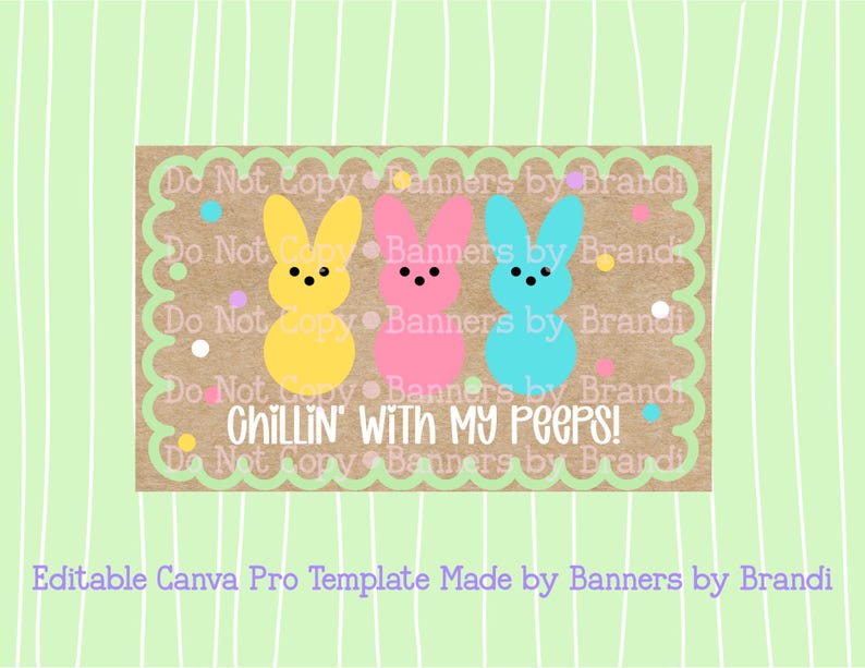 Chillin With My Peeps Banner Template Digital Download - Etsy