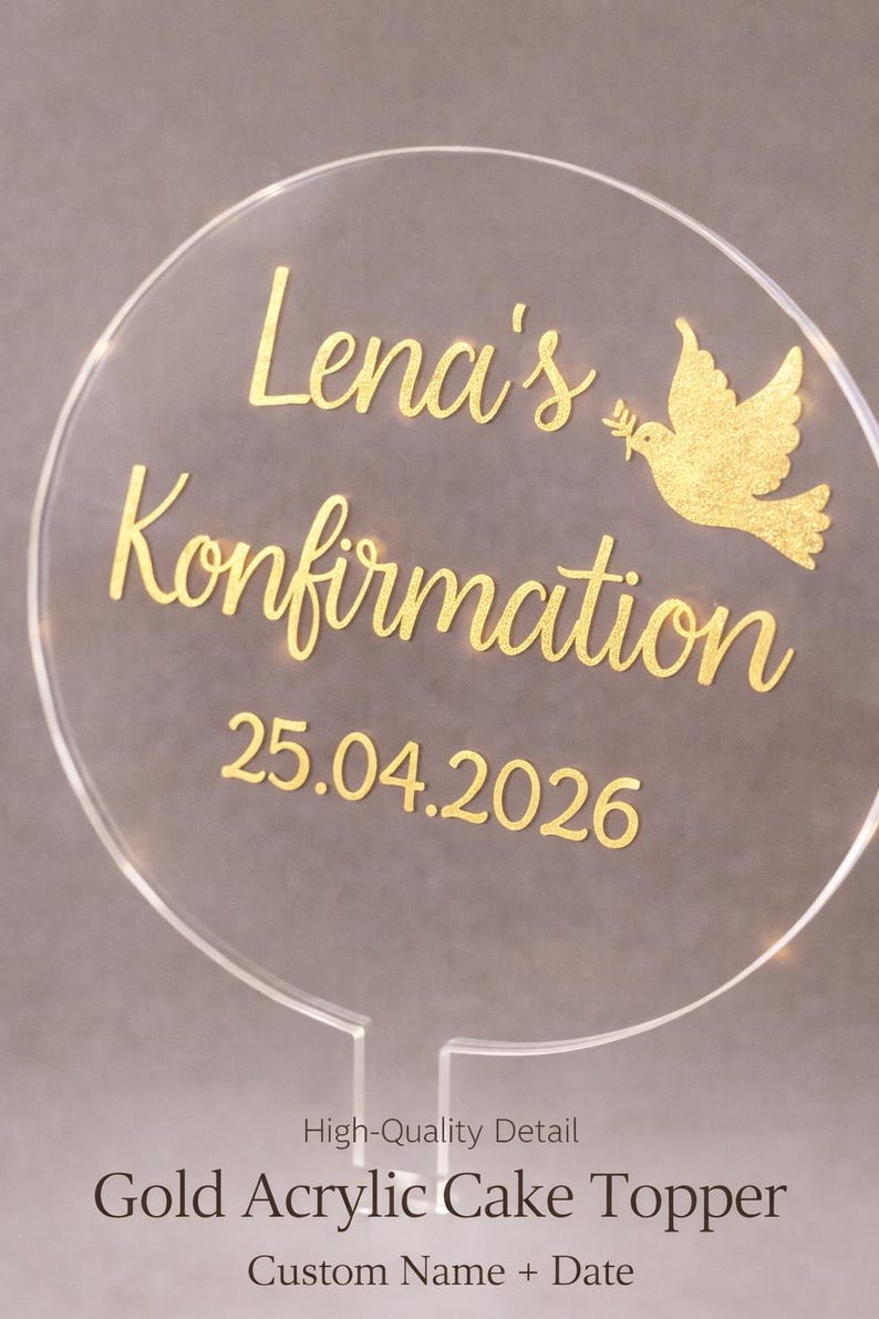 Konfirmation Caketopper Personalisiert Konfirmation Deko Mit Namen ...