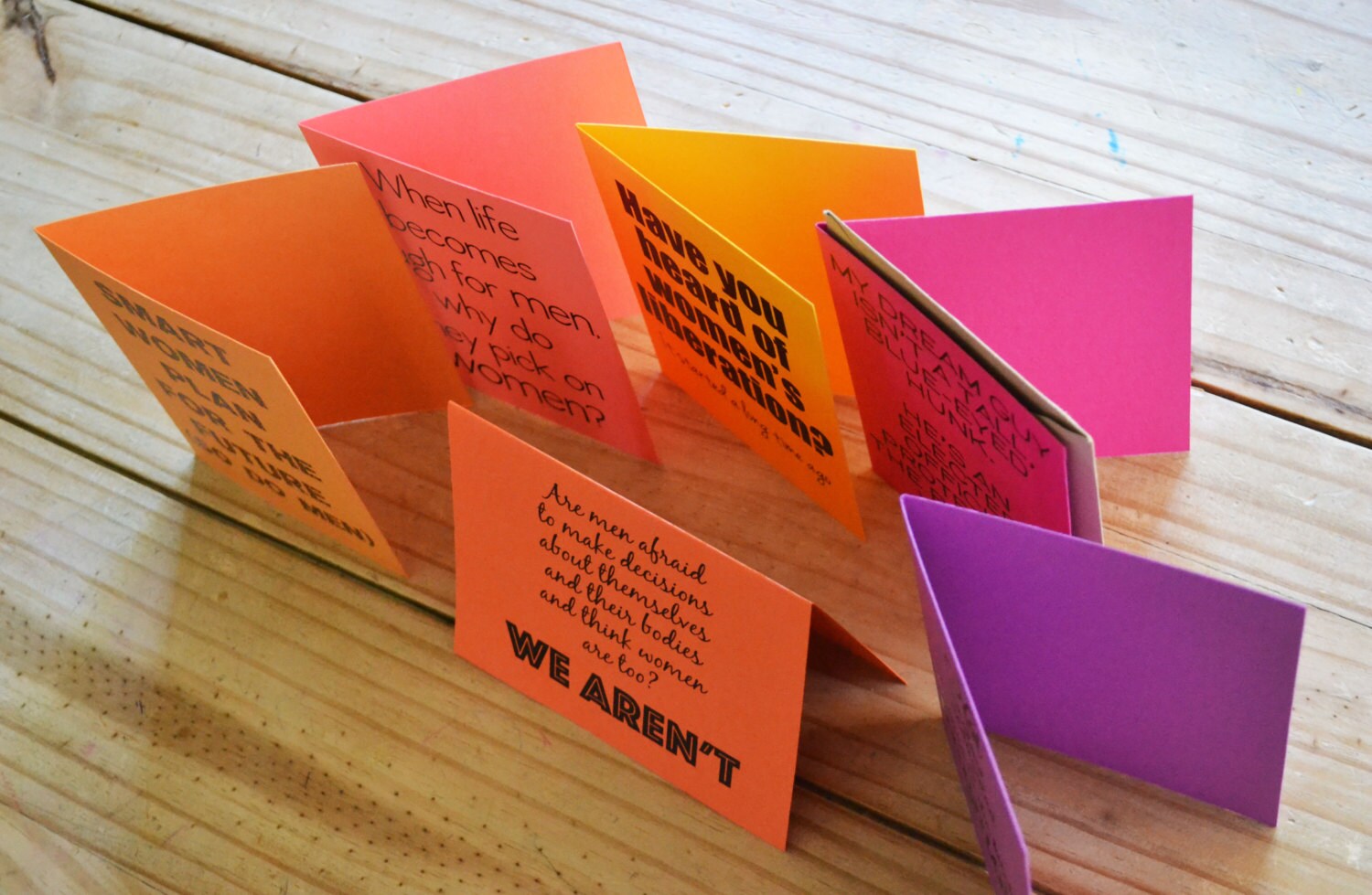 Womens Rights Choice Inspired Cards Set of 6 Assorted Bright Gender ...