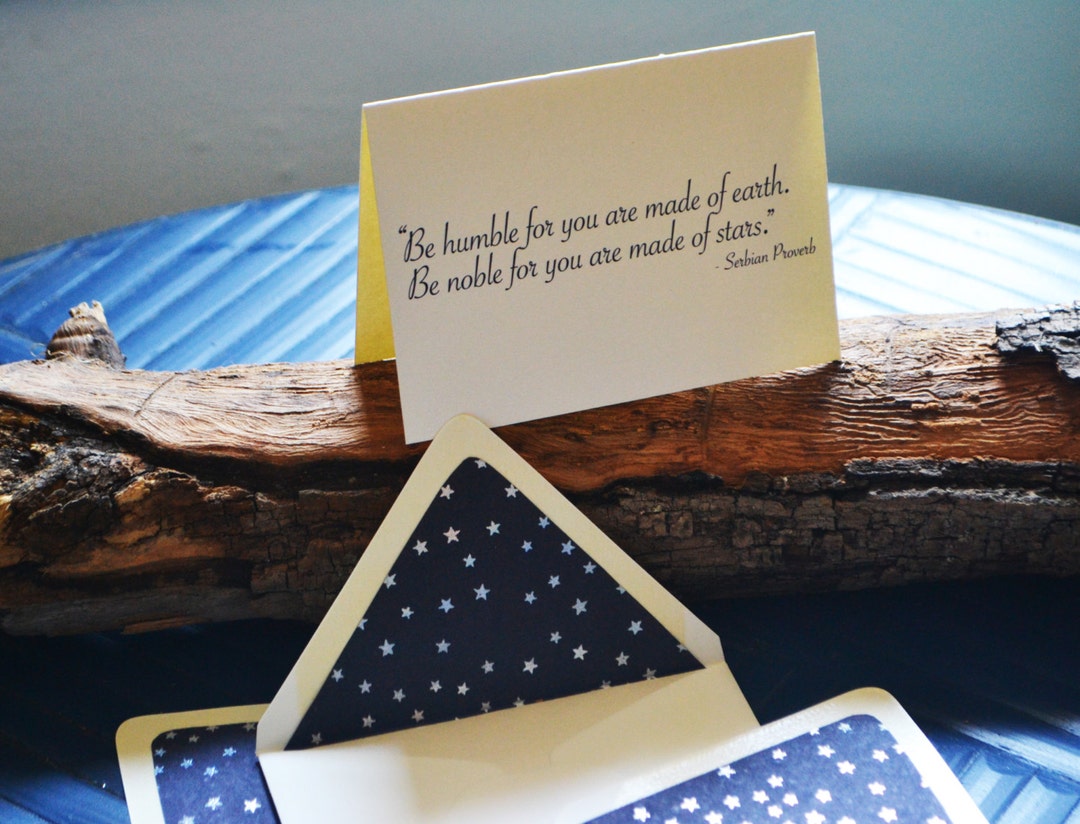 Stars Earth Serbian Proverb Single Blank Card All Occasion Metallic ...