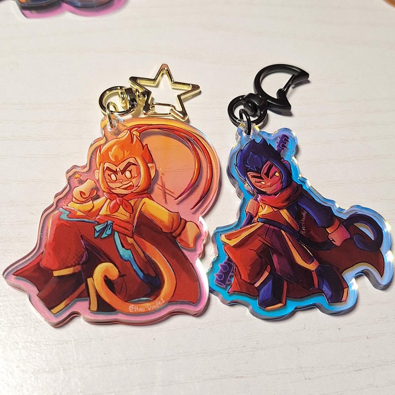 LMK Monkie Kid Keychains- Sun Wukong, Six Eared Macaque, Monkey King :3 ...