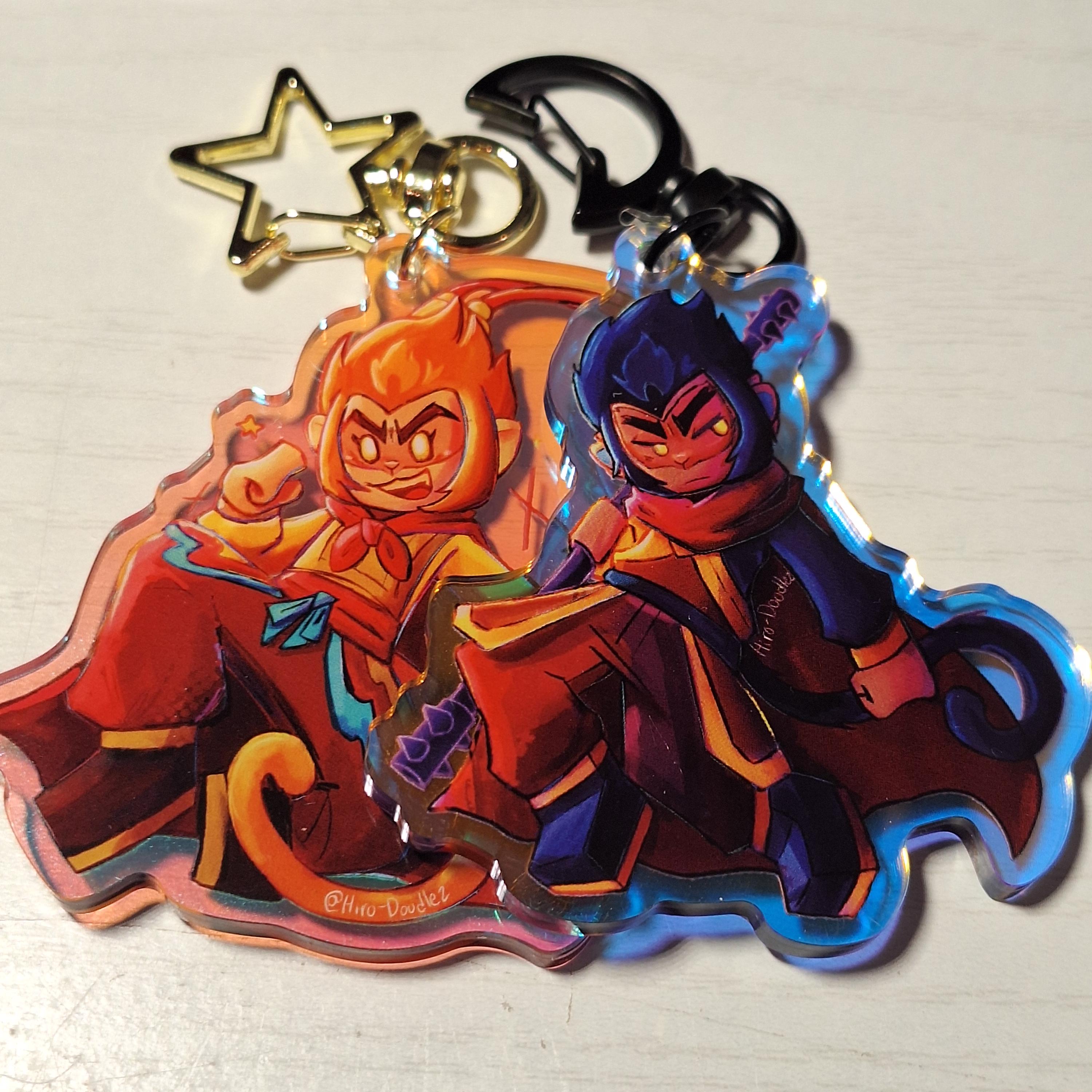 LMK Monkie Kid Keychains- Sun Wukong, Six Eared Macaque, Monkey King :3 ...