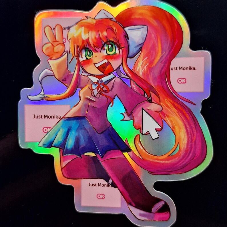 DDLC 3” Holographic Stickers- Monika, Sayori, Natsuki, and Yuri! Doki ...