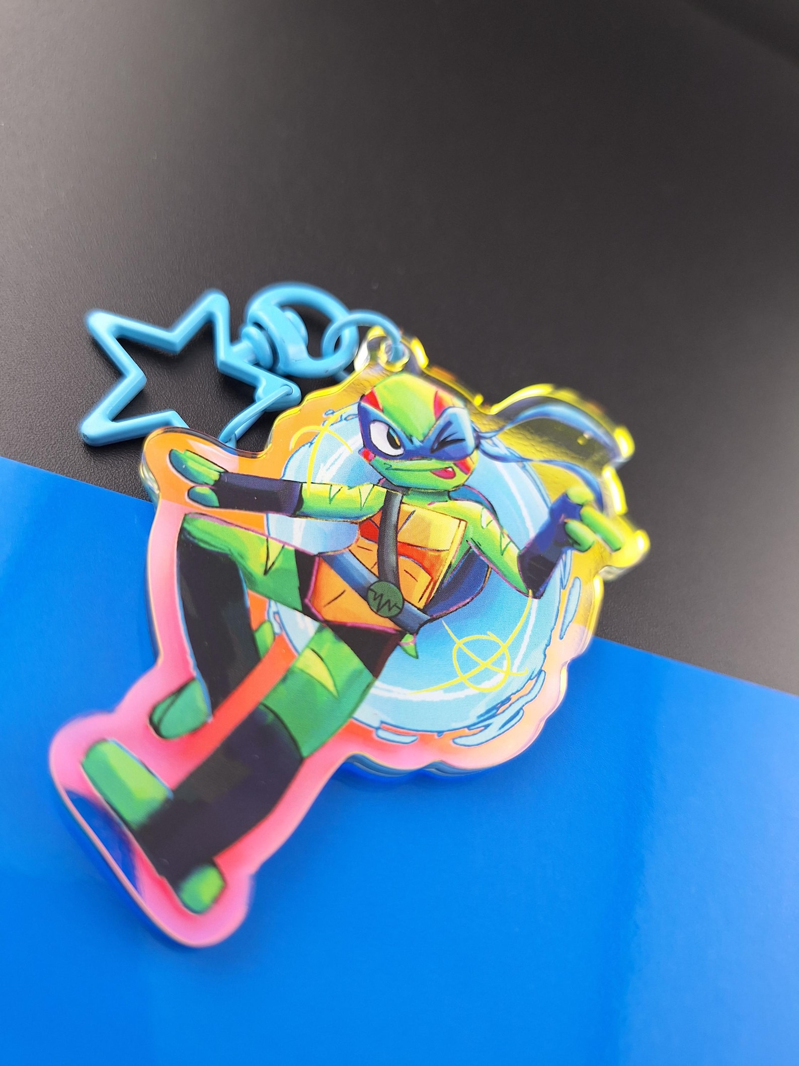 ROTTMNT Holographic Keychains- Raph, Leo, Mikey, Donnie, - Etsy