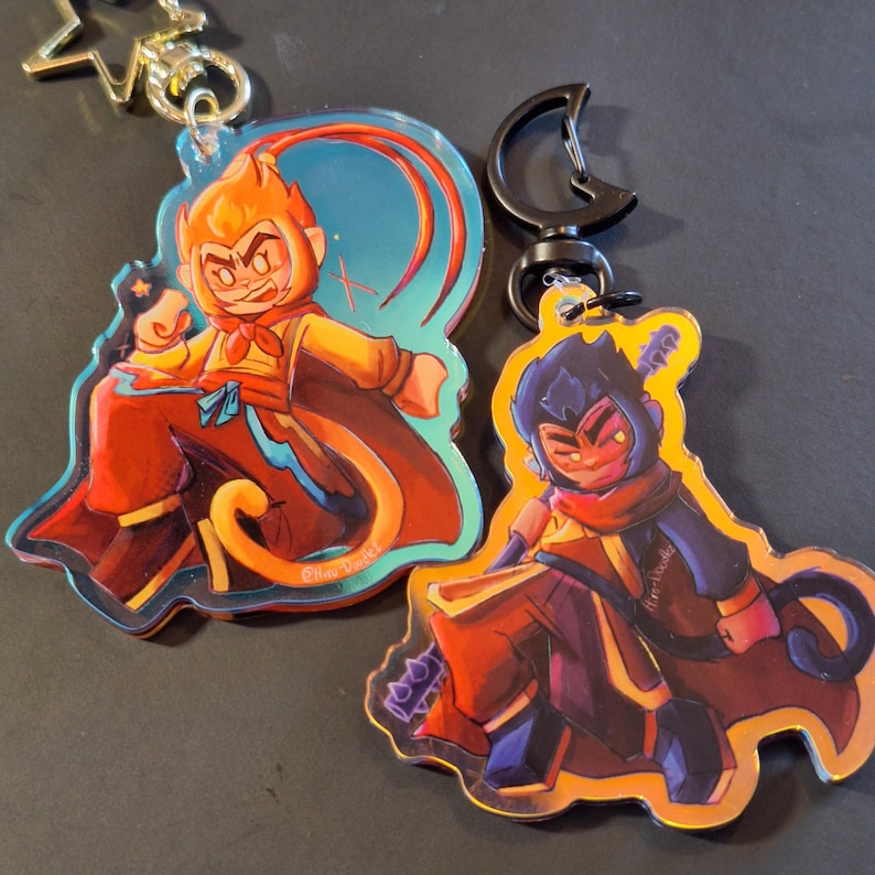 LMK Monkie Kid Keychains- Sun Wukong, Six Eared Macaque, Monkey King :3 ...