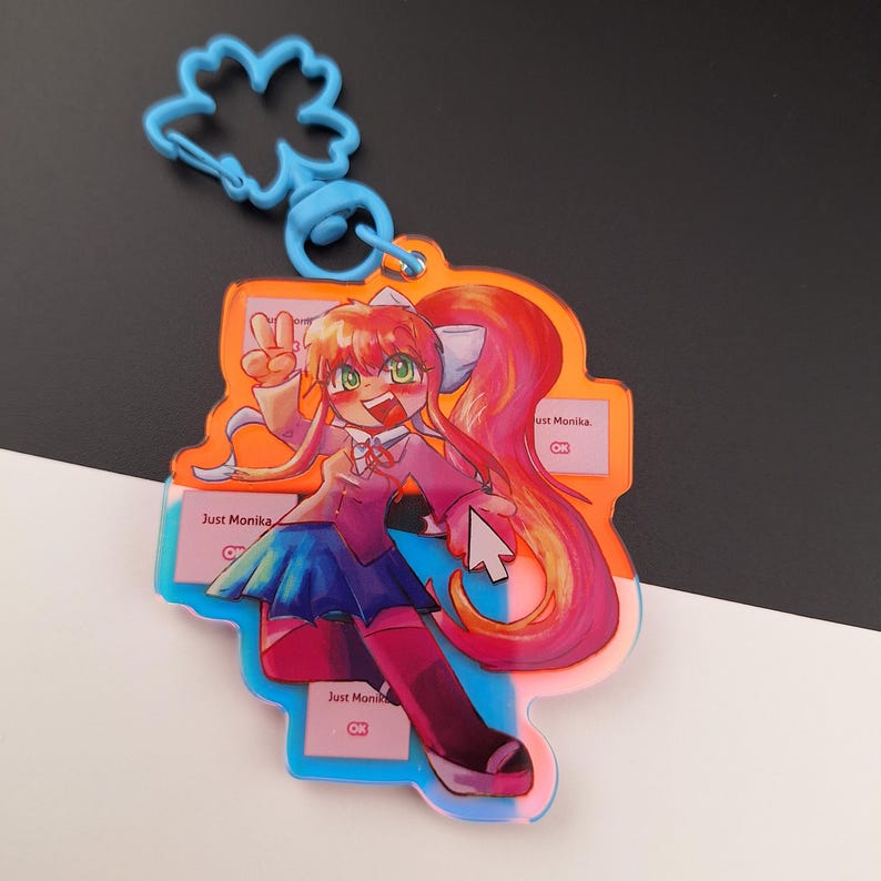 DDLC Holographic Keychains- Monika, Sayori, Natsuki, and Yuri. Doki ...