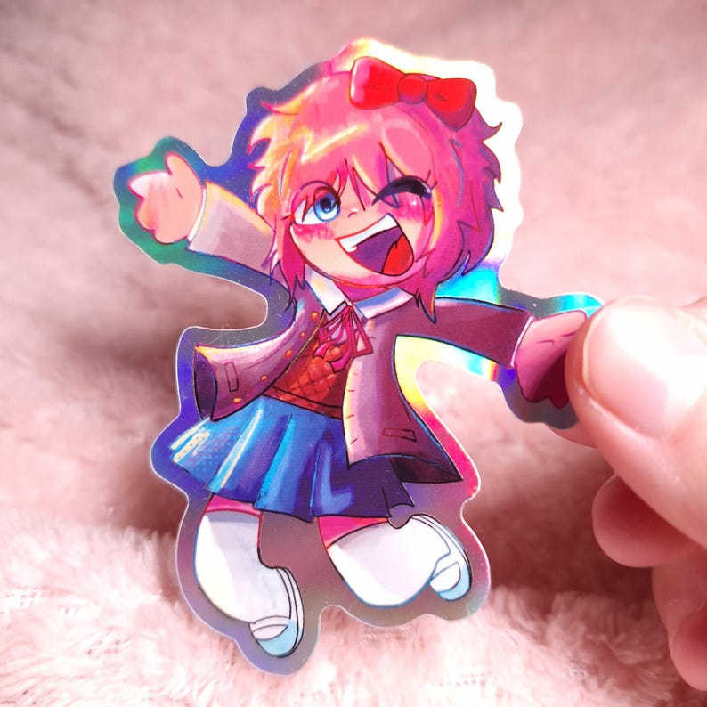 DDLC 3” Holographic Stickers- Monika, Sayori, Natsuki, and Yuri! Doki ...