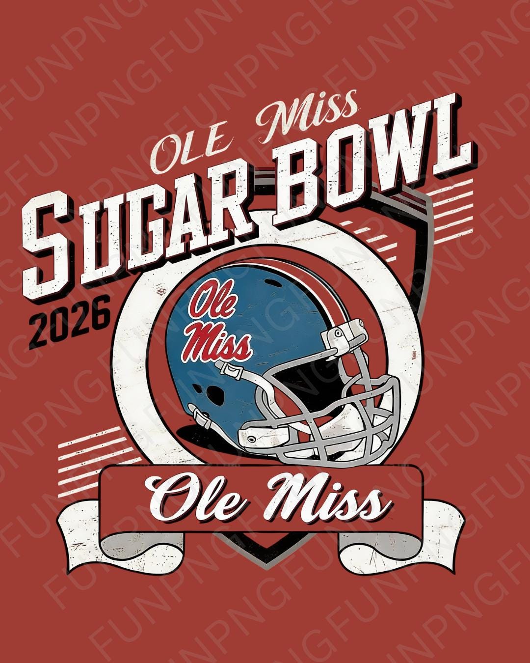 Ole Miss Rebels Vintage 2026 Sugar Bowl PNG | College Football Playoff ...