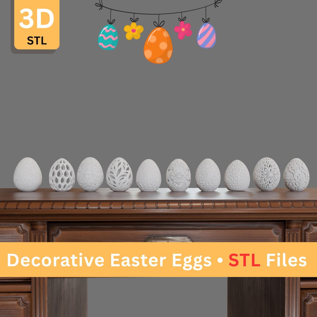 Paquete de huevos de Pascua imprimibles en 3D (archivo STL ...
