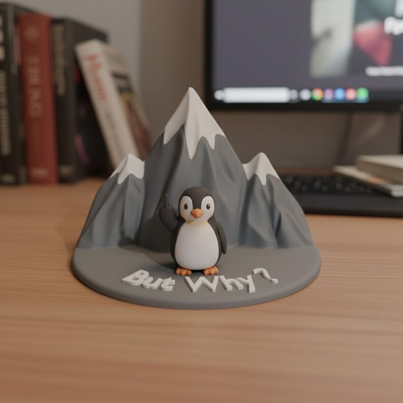 But Why? Penguin Meme STL | 3D Print File, Desk Decor (digital Download ...