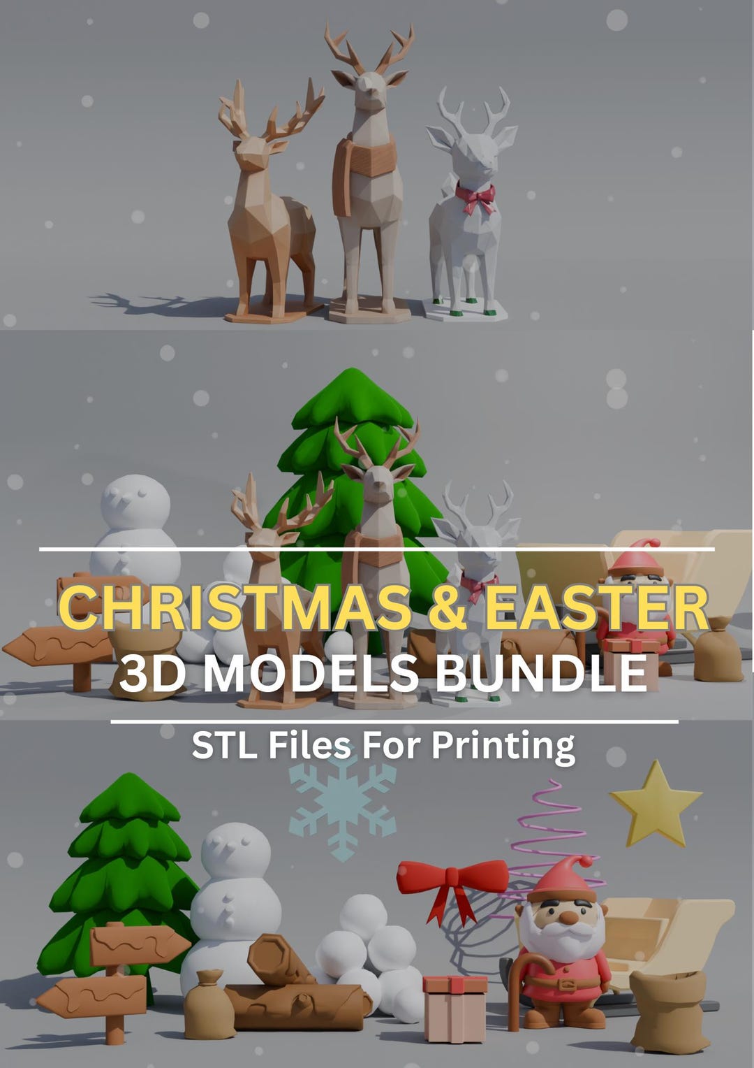 Christmas 3D Models Bundle | STL Files for Printing - Etsy
