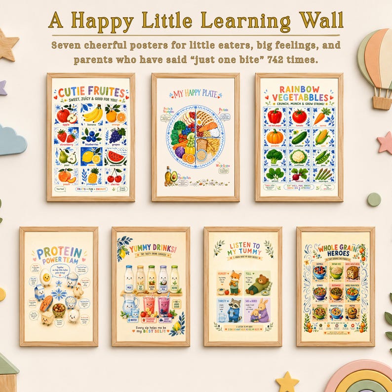 Tiny Nutritionists Club Kids Nutrition Posters, Printable Healthy Food ...