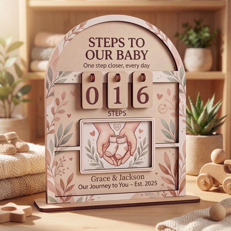 TTC Steps Tracker Personalized, Infertility Journey Encouragement Gift ...