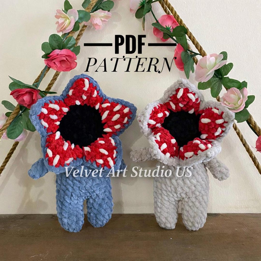 Big Demogorgon Crochet Pattern • Amigurumi Monster PDF • Velvet Yarn ...
