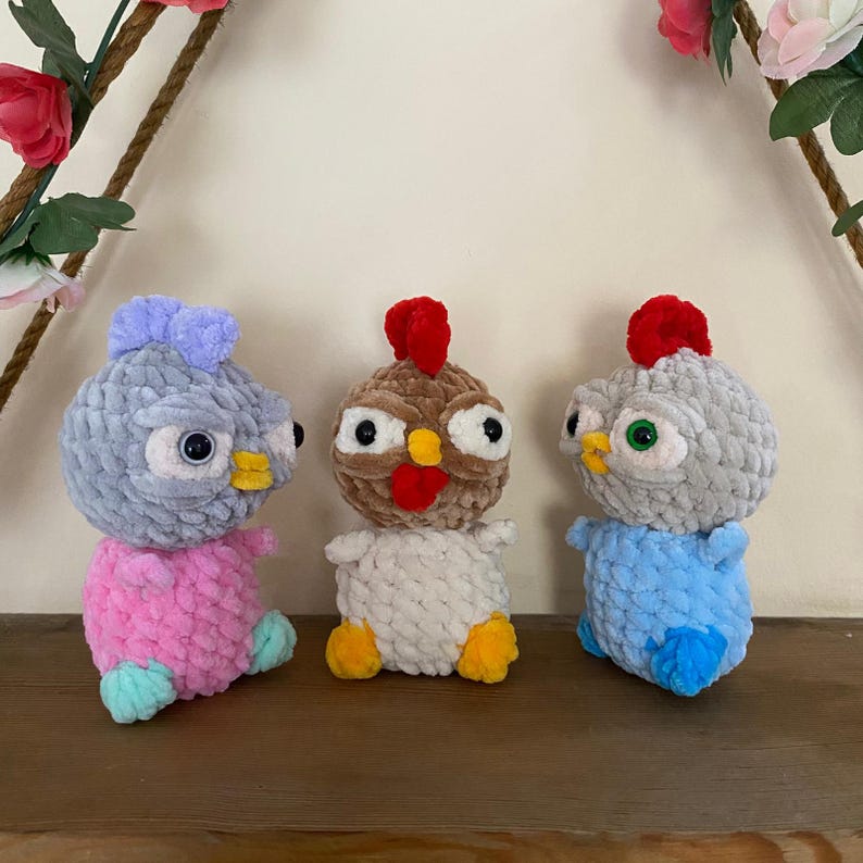 Angry Chicken Amigurumi Crochet Pattern – Velvet Yarn Farm Animal (PDF ...