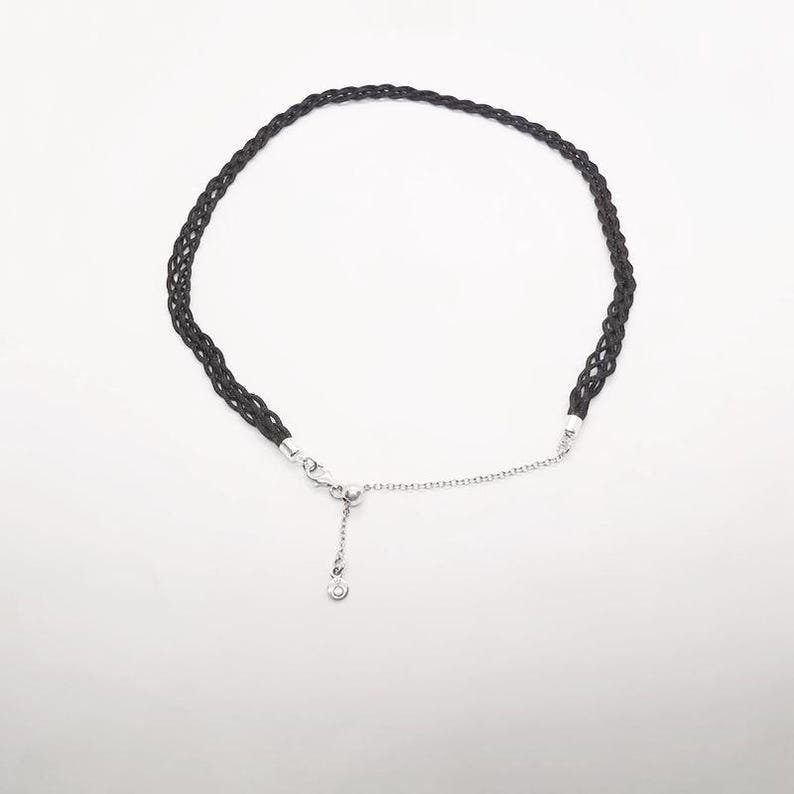Pandora Black Woven Choker Necklace - Etsy