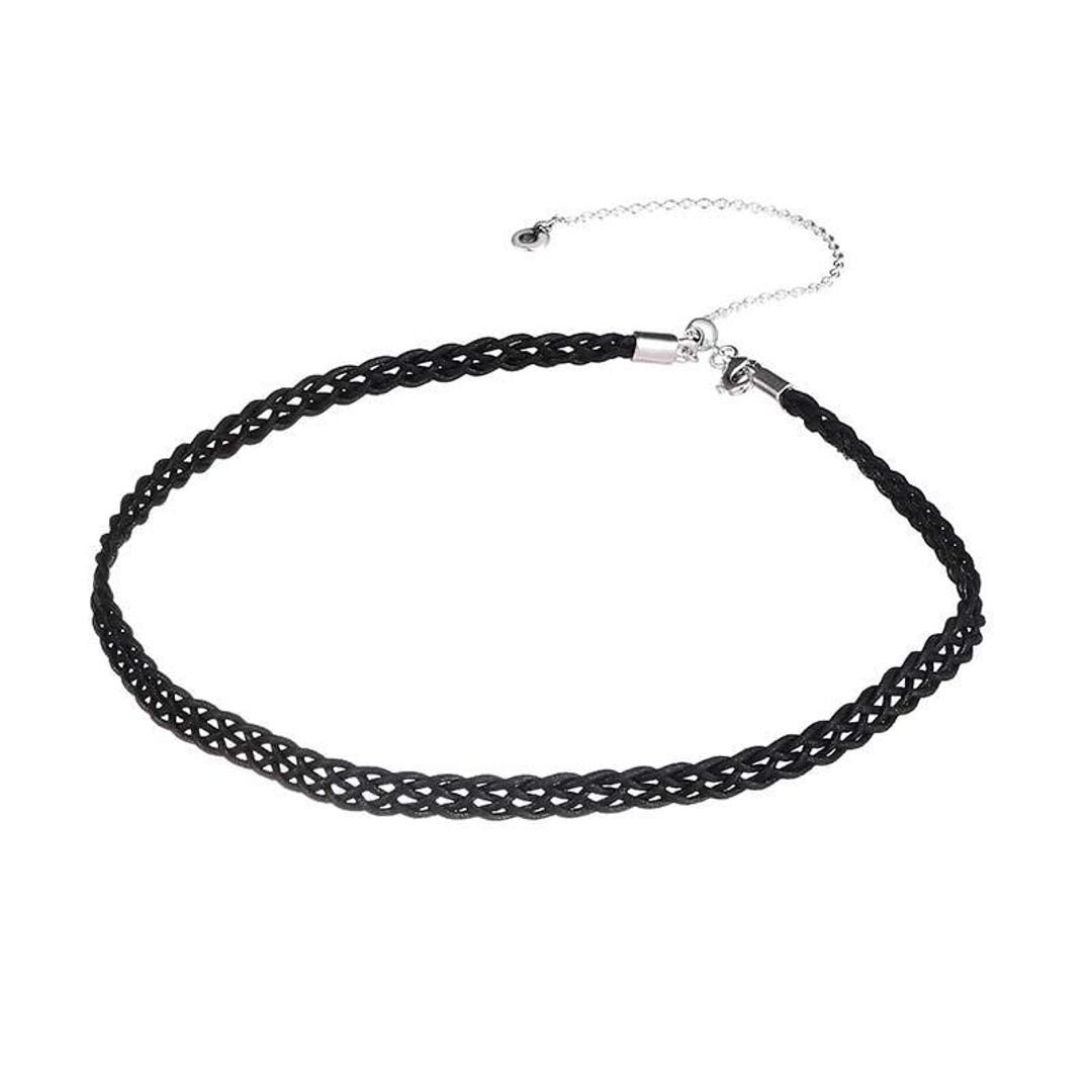Pandora Black Woven Choker Necklace - Etsy