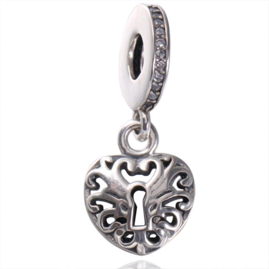 Pandora S925 Intricate Heart Lock Pendant Charm - Etsy