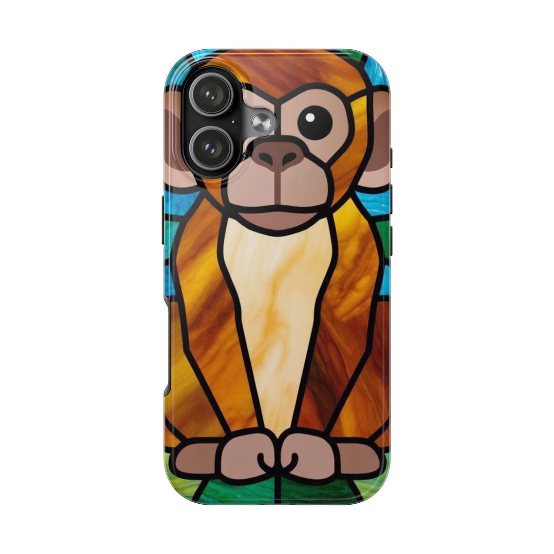 Cartoon Monkey Phone Case: Impact-resistant, Wireless Charging - Etsy