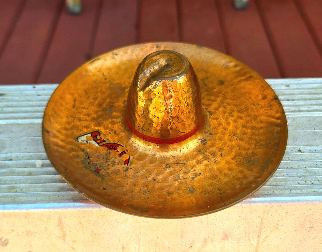Vintage Hammered Copper Cowboy Hat Souvenir Ashtray Trinket Dish ...