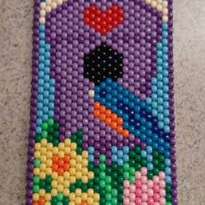 Handmade Birdhouse Spring, Summer, Fall, Winter Beaded Banner With ...