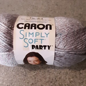Caron Simply Soft Party Sparkle Yarn Skeins 3 Oz. Brand New 3 Different ...