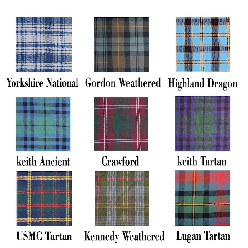 Black Stewart Tartan Kilt Set: 10-piece Scottish Highland Outfit ...