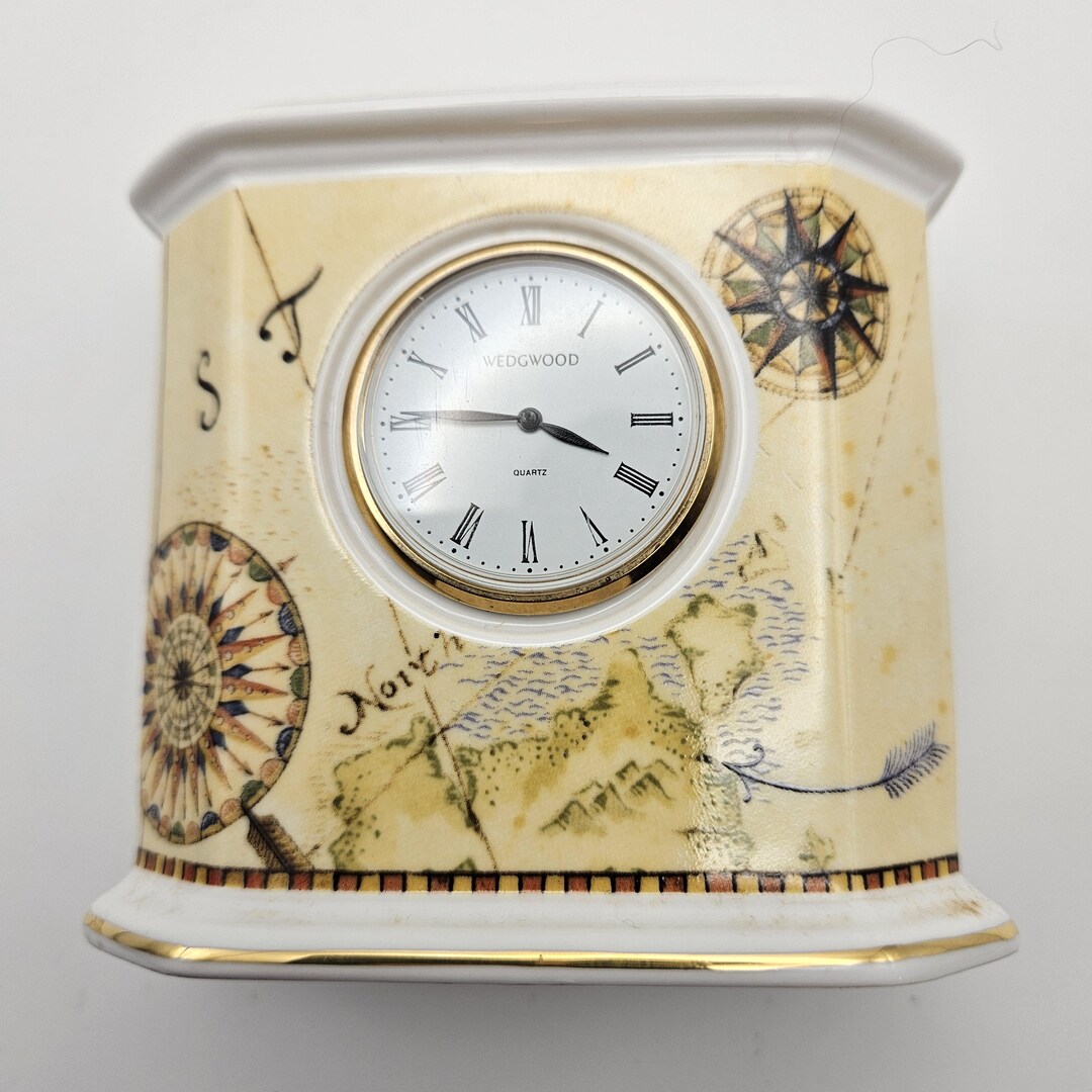 Wedgwood Bone China Desk Clock Made in England Quartz - Etsy
