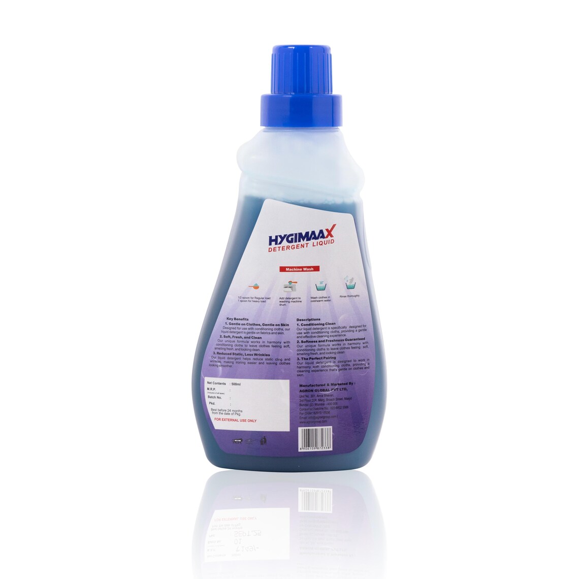 Naturon Hygimaax Liquid Detergent, Deep Cleaning Formula for Machine ...