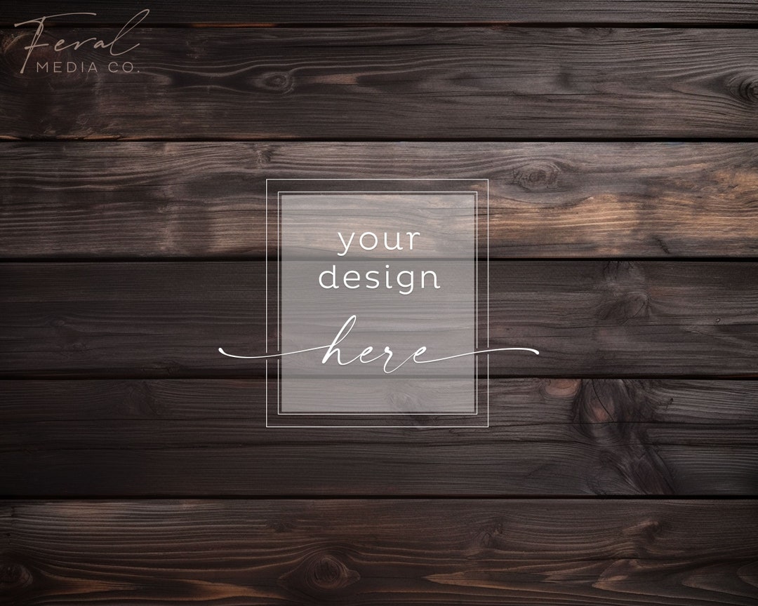 Dark Wood Background Product Mockup, Brown Black Wood Mockup Styled ...