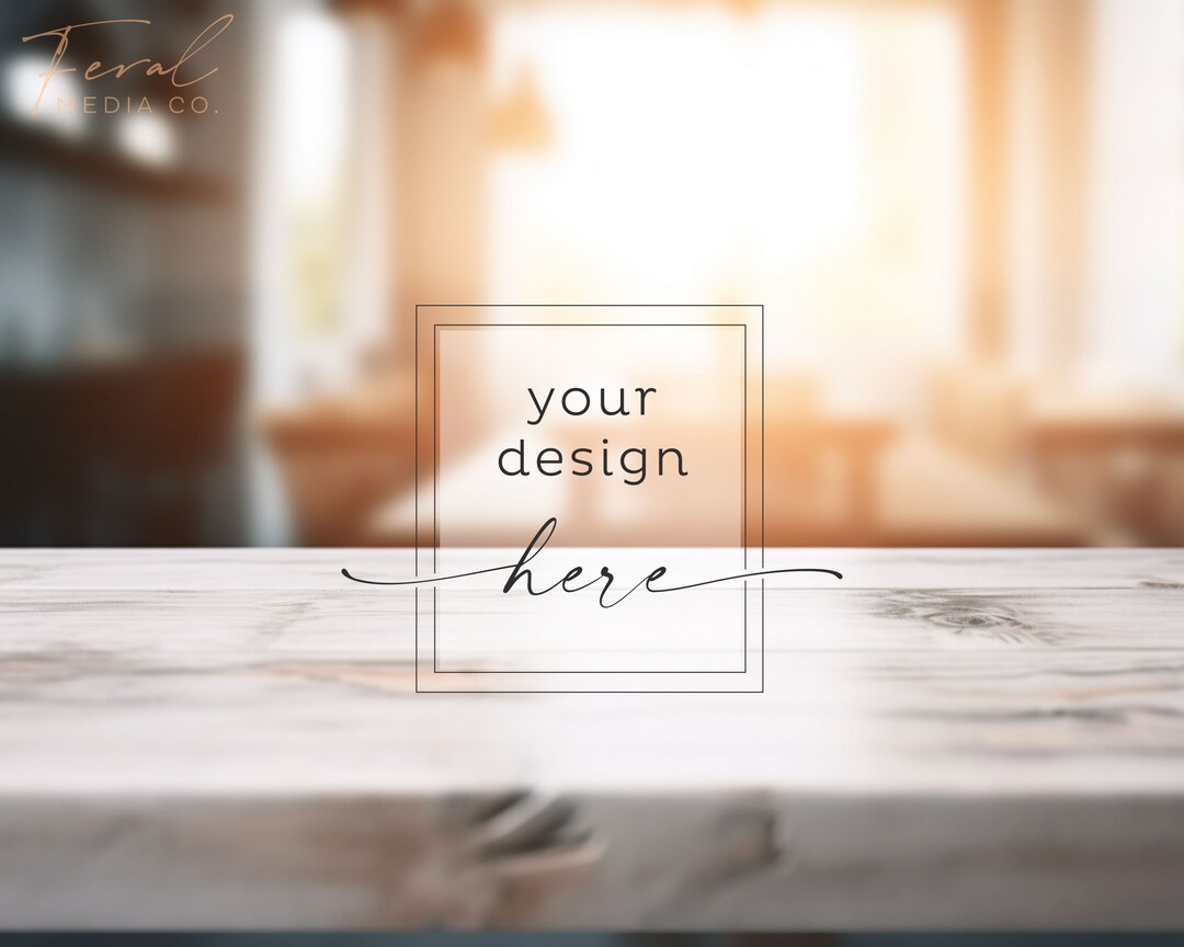 Light Cafe Wood Tabletop Background Product Mockup, Sunny Coffee Shop ...