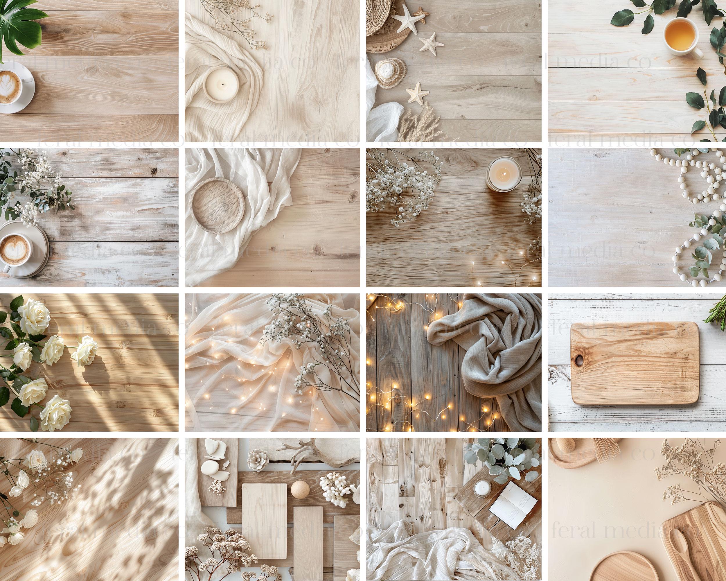 25 Neutral Table Flat Lay Mockup Bundle, Backdrop Wedding Boho Digital ...