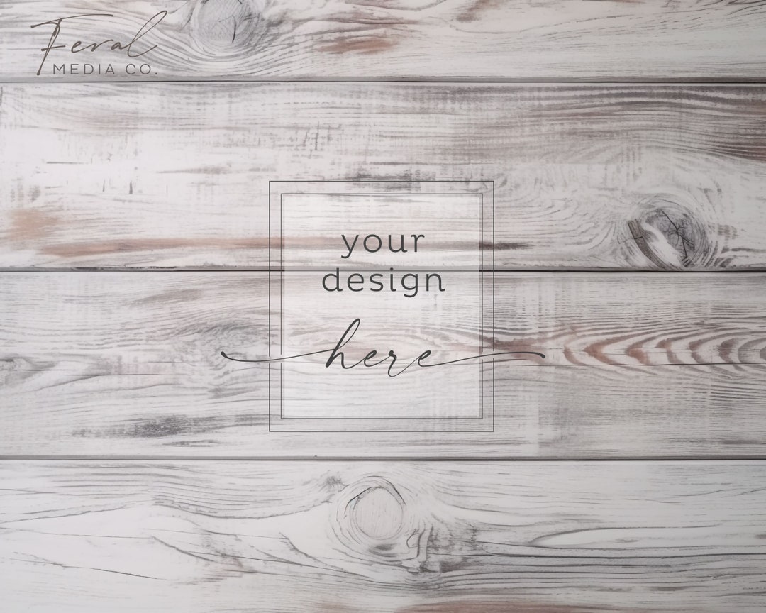 Aged Whitewash Wood Background Product Mockup, White Grey Wood Mockup ...