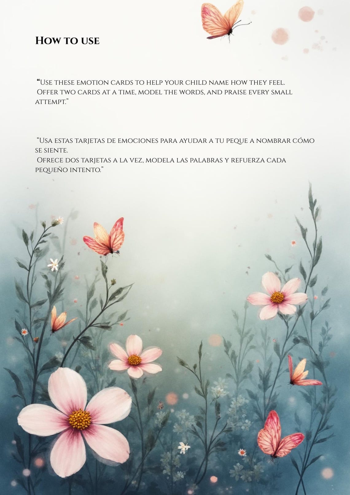 Emotions Toolkit for Kids – Bilingual Emotion Cards | Calm Down Visual ...