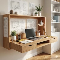 Wall-mounted, Fold-away, Electric Sit-stand Murphy Desk - the Murf - Etsy