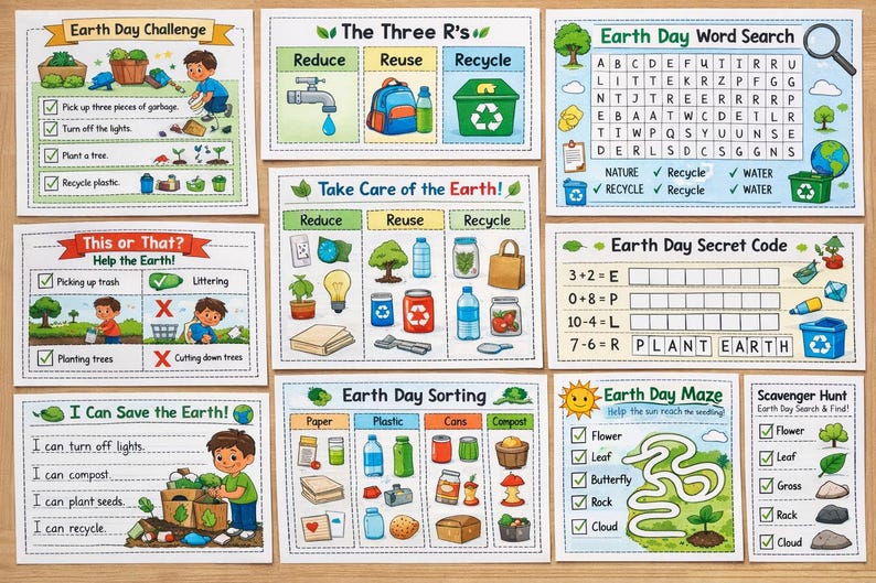 Earth Day Activities for Preschool Curriculum Kindergarten Worksheets ...