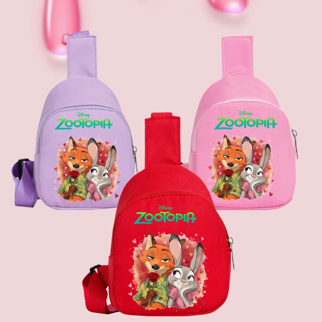 Zootopia Mini Crossbody Bag for Kids, Nick & Judy Cartoon Sling ...