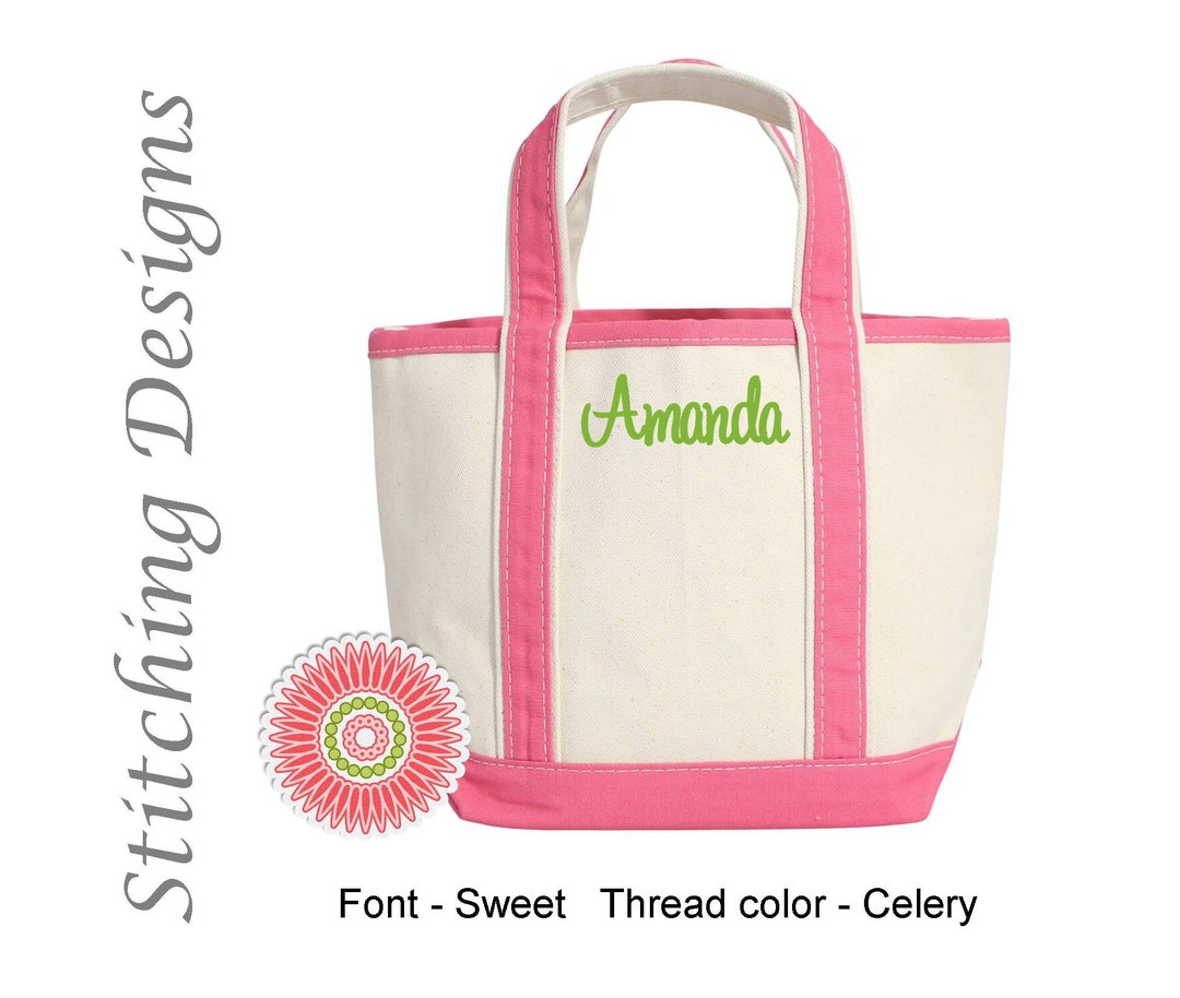 Monogrammed Kids Tote Bag, Small Canvas Kids Tote, Girl Tote Bag ...