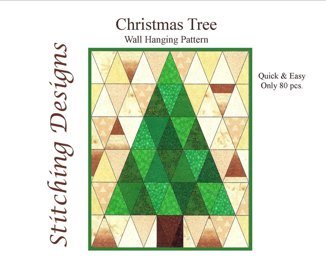 Christmas Tree Wall Hanging, Quilt Wall Hanging, Easy Quilt Project - Etsy