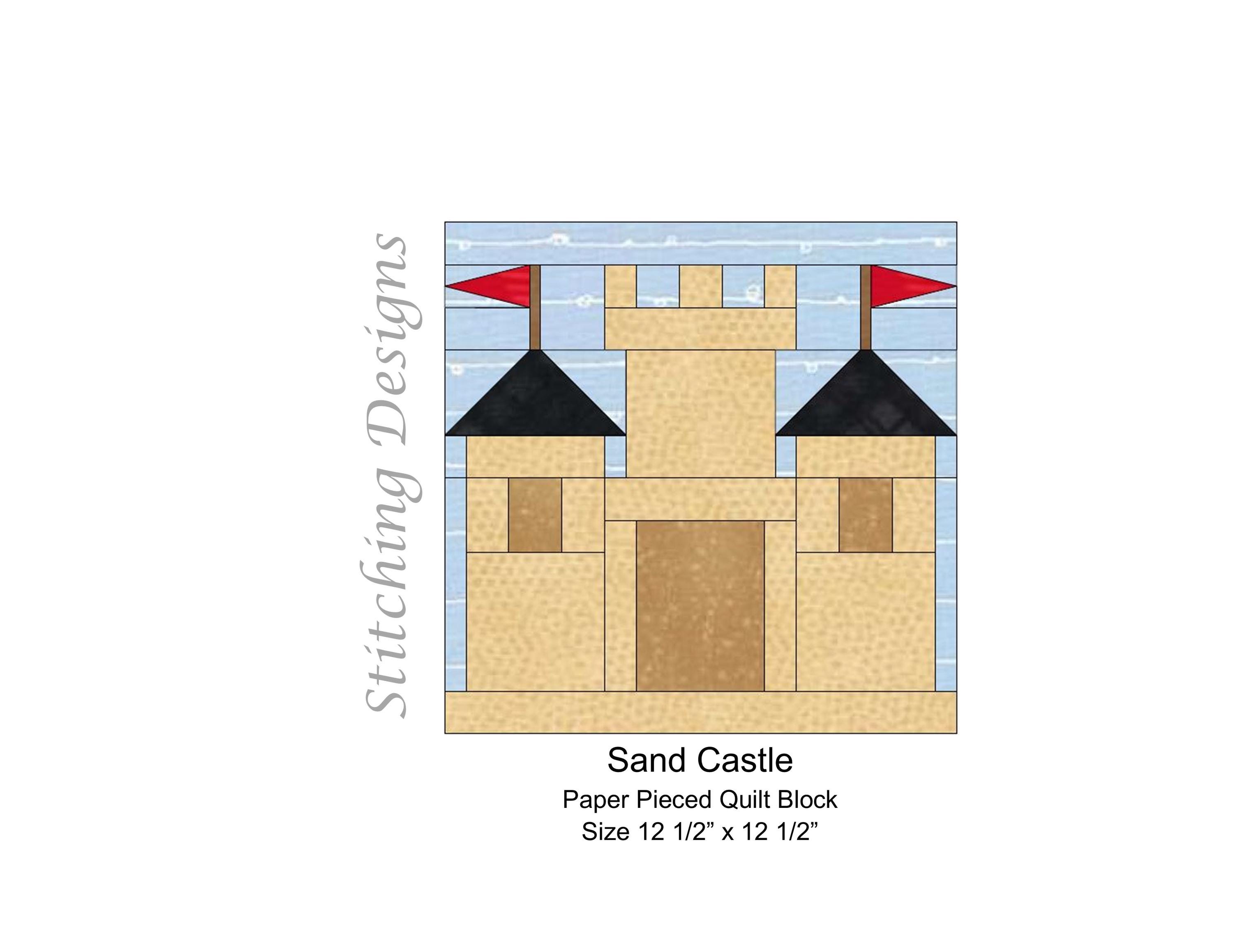 Sand Castle Quilt Pattern, Paper Piecing - Etsy