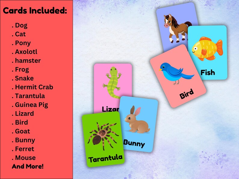 Pet Pals Memory Game Printable | Animal Snap & Matching Cards | 20 ...