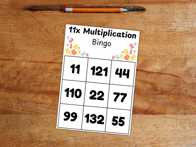 11x Multiplication Bingo Game | Times Tables Practice (digital Download ...