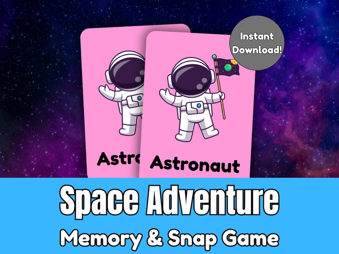 Space Memory Game Printable | Space Snap & Matching Cards | 20 Pairs ...