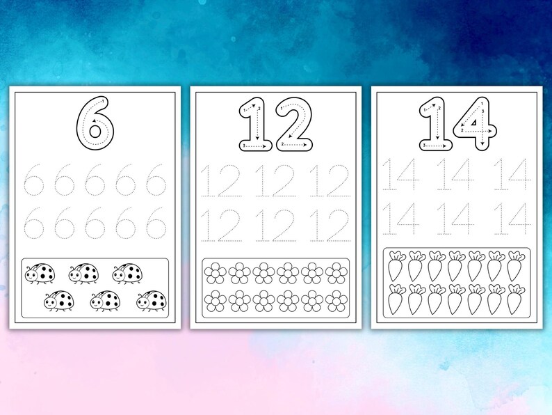 Numbers 1–20 Tracing Worksheets | Number Tracing | Printable Math ...