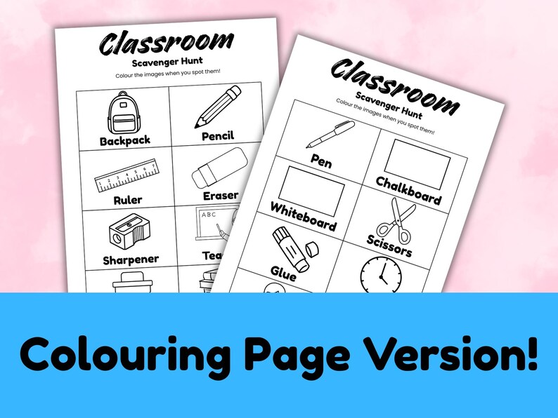Classroom Scavenger Hunt Printable | Back to School Activity for Kids ...