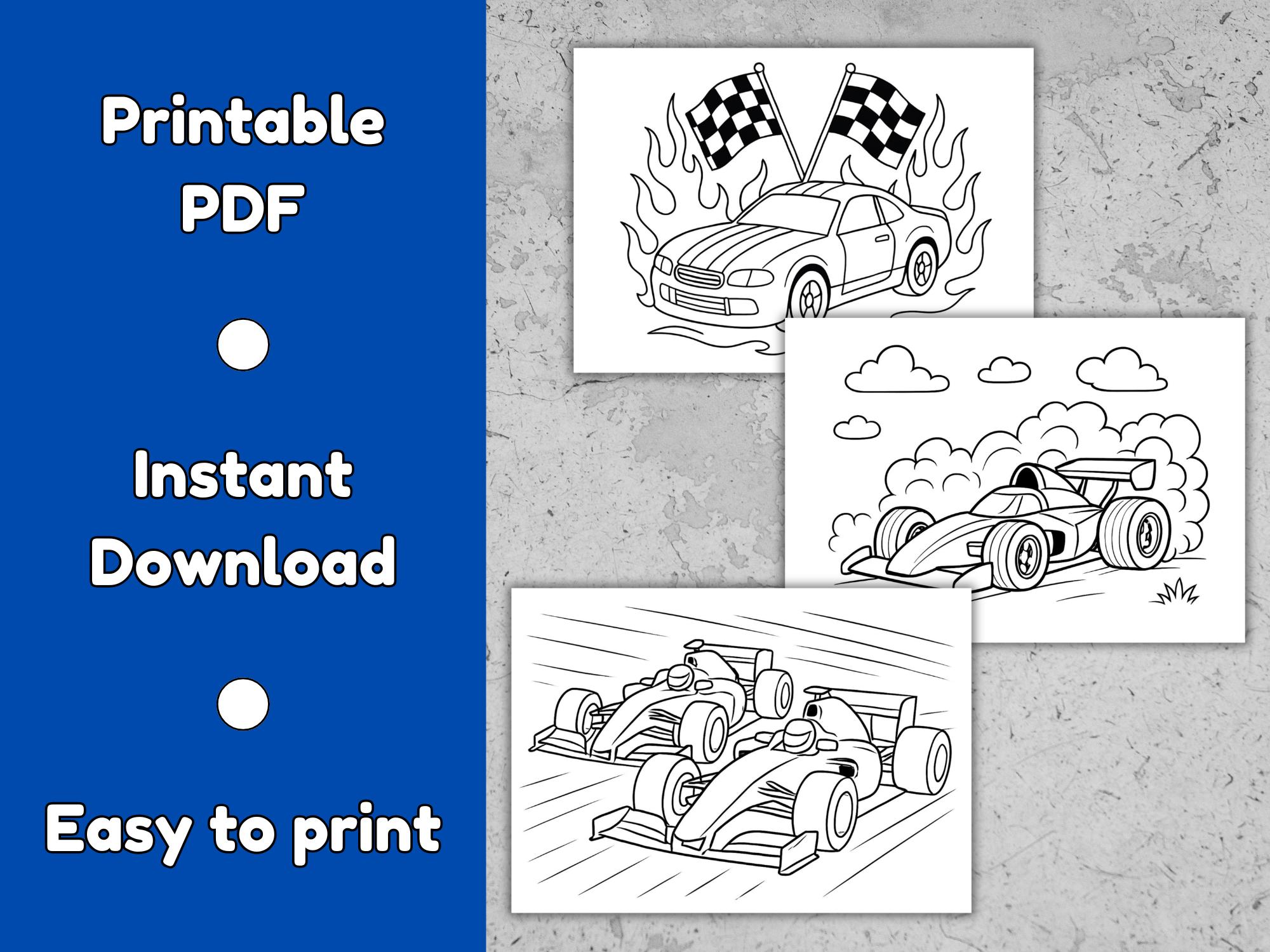 25 Race Car Coloring Pages for Kids | Cars & Racing Printable Activity ...
