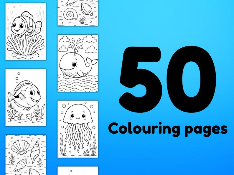 50 Under the Sea Colouring Pages | Ocean Animals Colouring Pack | Kids ...
