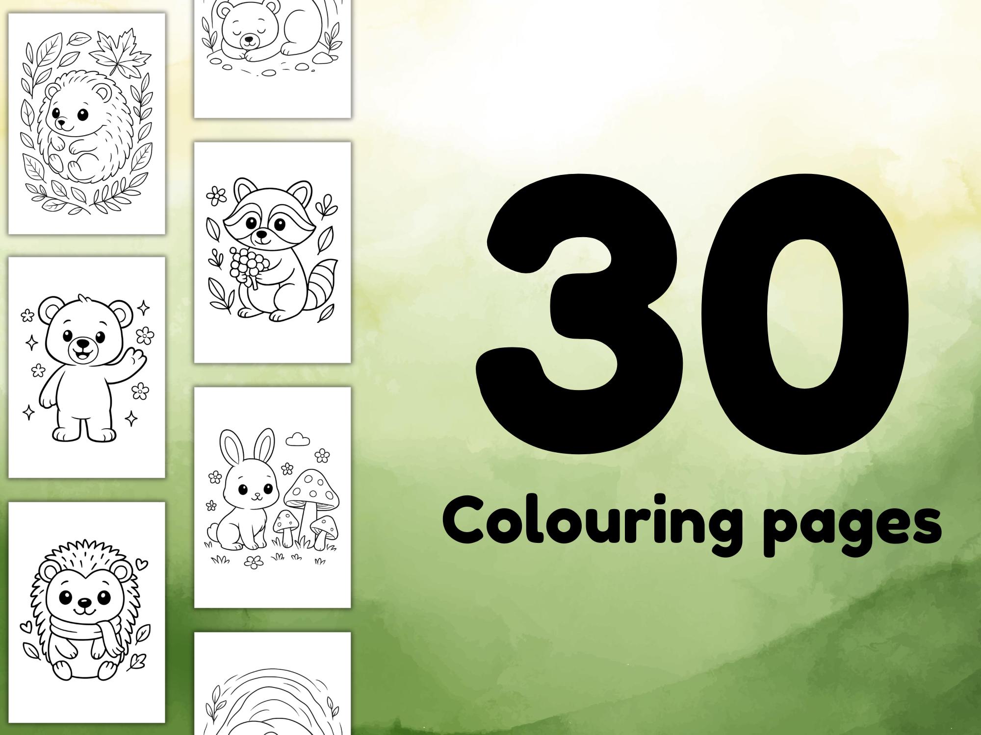 30 Woodland Animals Coloring Pages for Kids | Forest Animal Printable ...