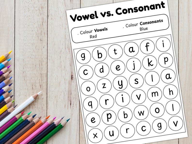 Phonics Worksheets | Vowels and Consonants Activities (digital Download ...